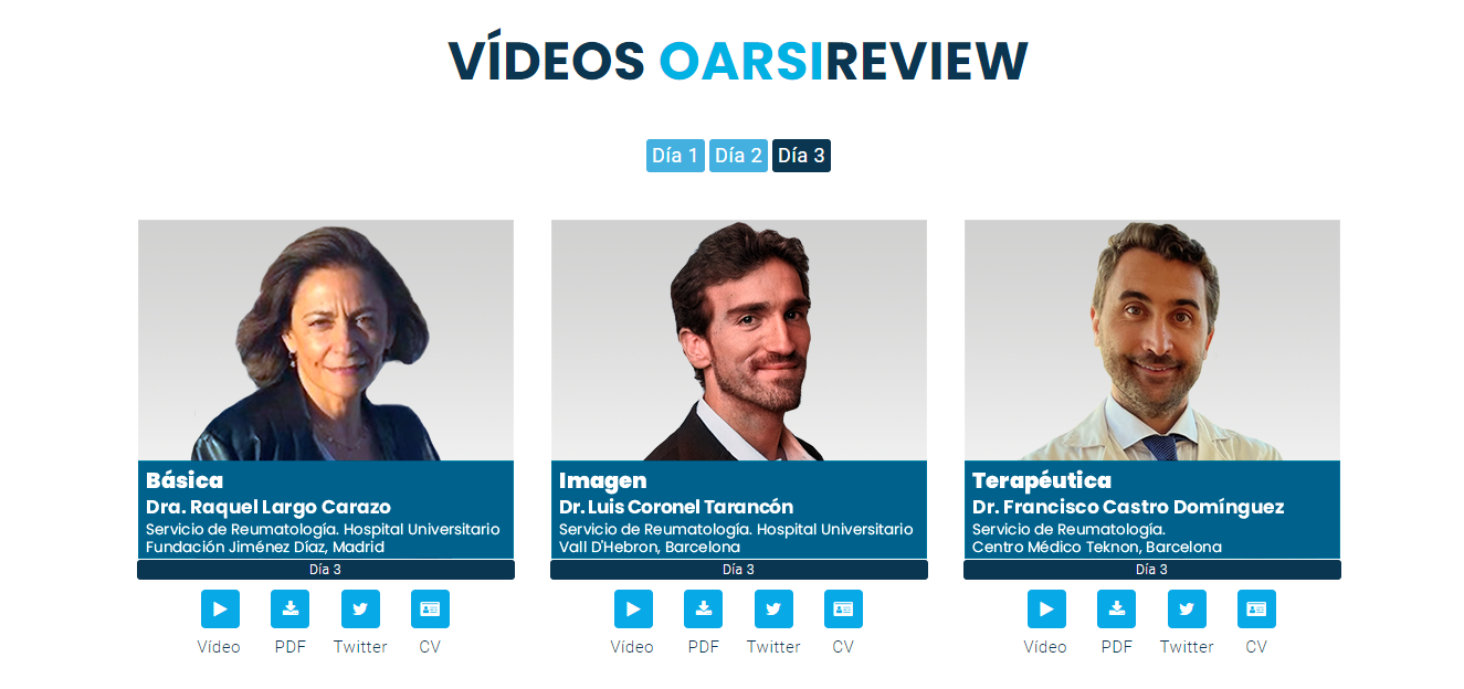 Ya tienes disponible todos los vídeos resúmenes de OARSI Review 2023 - SER